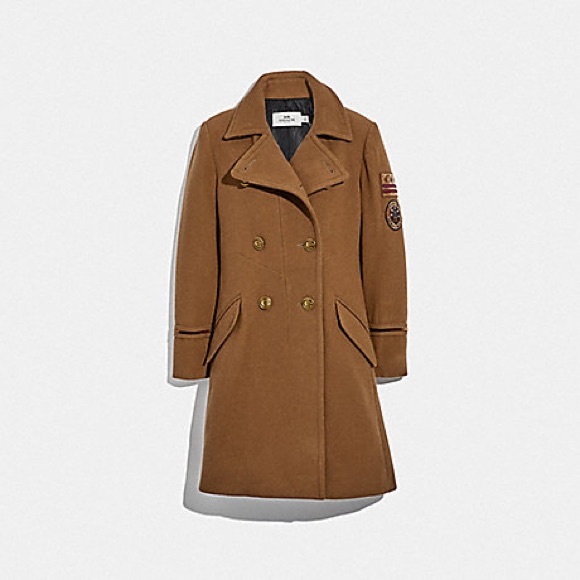 Coach | Jackets & Coats | Coach Womens Peacoat Military Naval Coat Wool ...